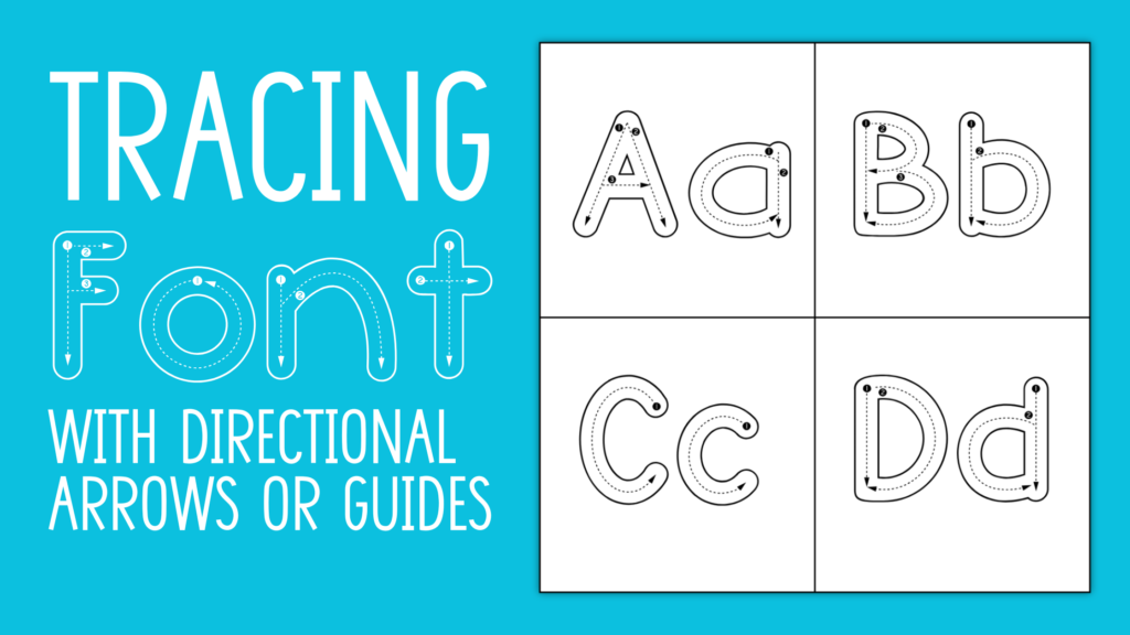 Tracing Letters Font for Teachers: Diary Tracing Kids - Clipart Diaries